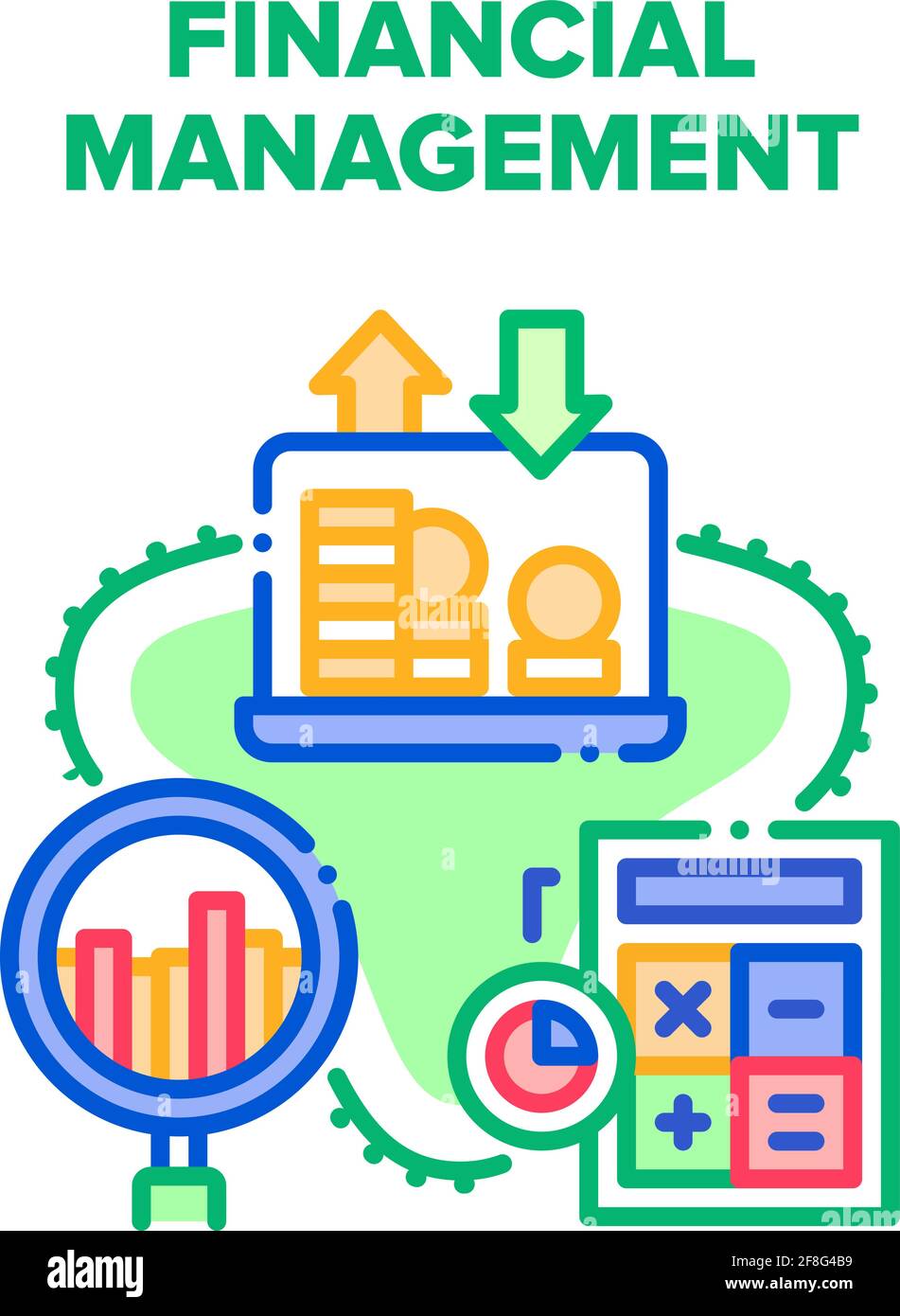 Financial Management Strategy Vector Concept Color Stock Vector Image ...