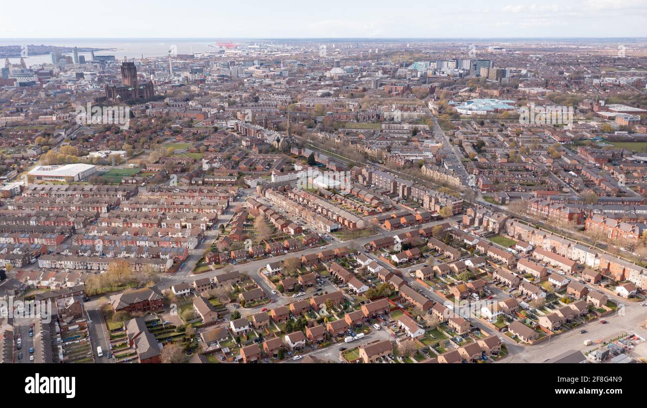 Aerial view of the city of Liverpool in United Kingdom Stock Photo - Alamy