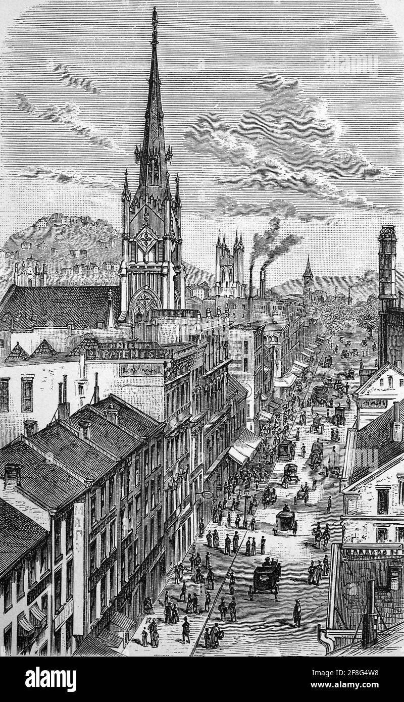 Street 1870 history historical Black and White Stock Photos & Images ...