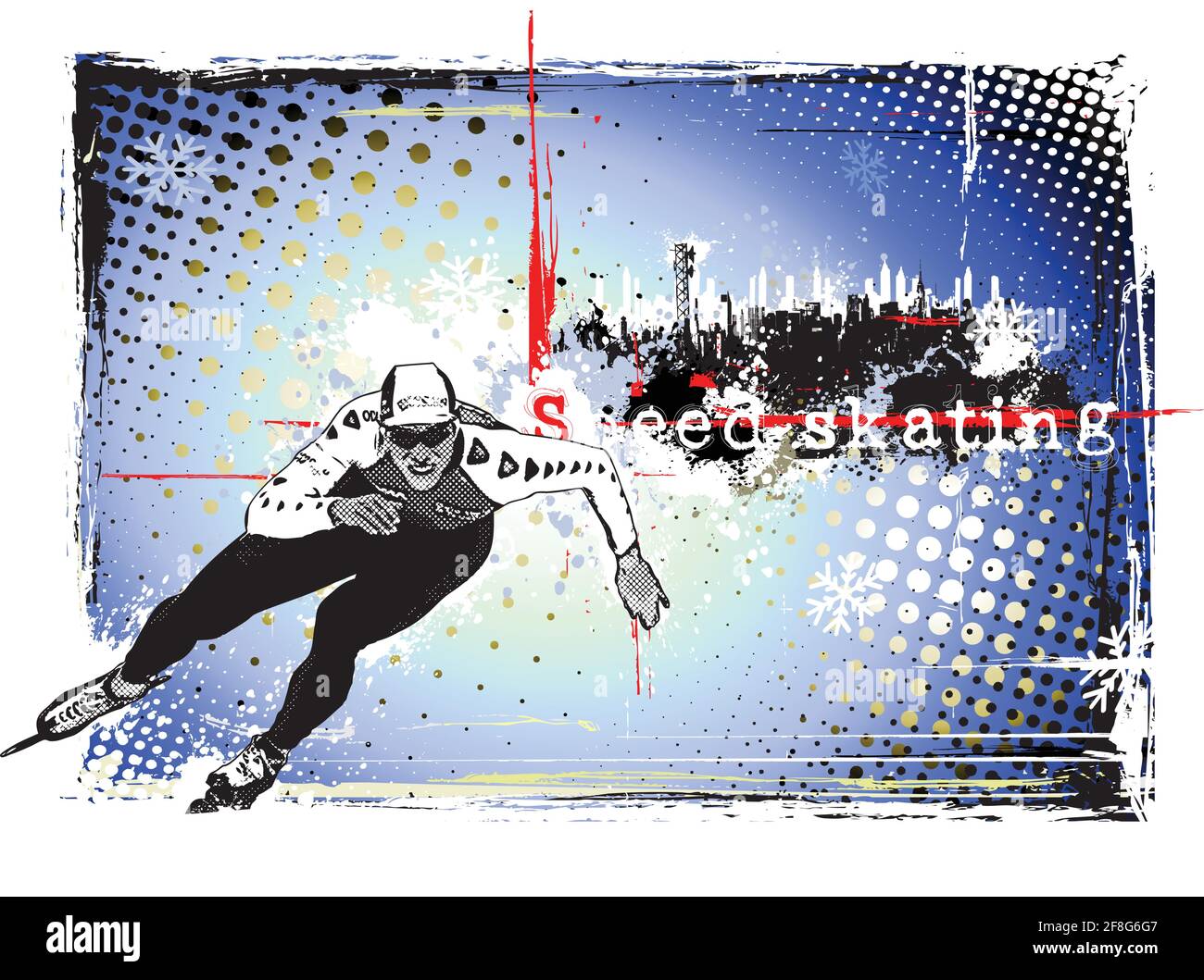 Speed Skating poster background Stock Vector Image & Art - Alamy