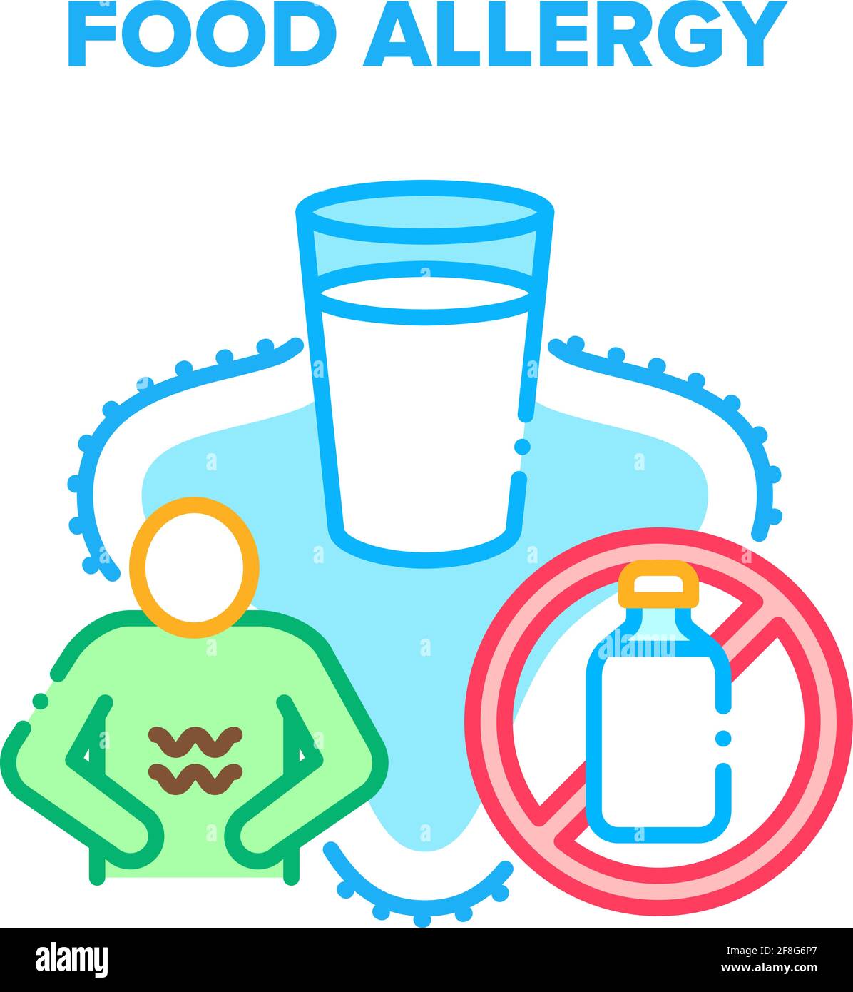 Food Allergy Vector Concept Color Illustration Stock Vector Image & Art ...