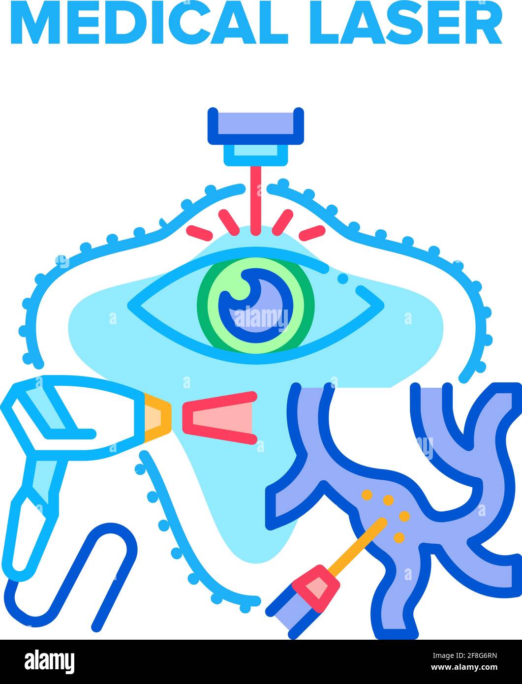 Medical Laser Vector Concept Color Illustration Stock Vector Image ...