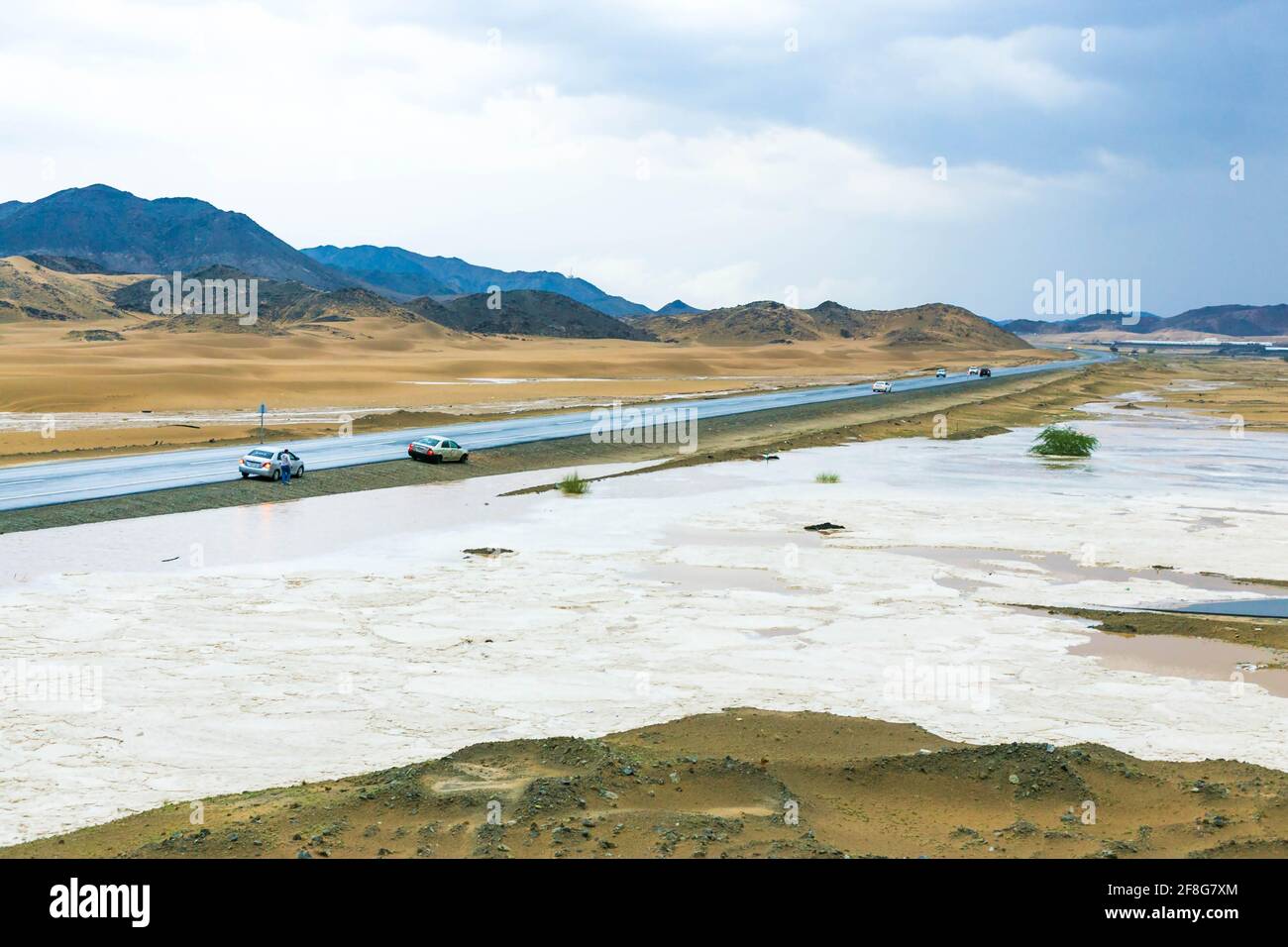 A rainy day at makkah desert, saudi arabia Stock Photo - Alamy