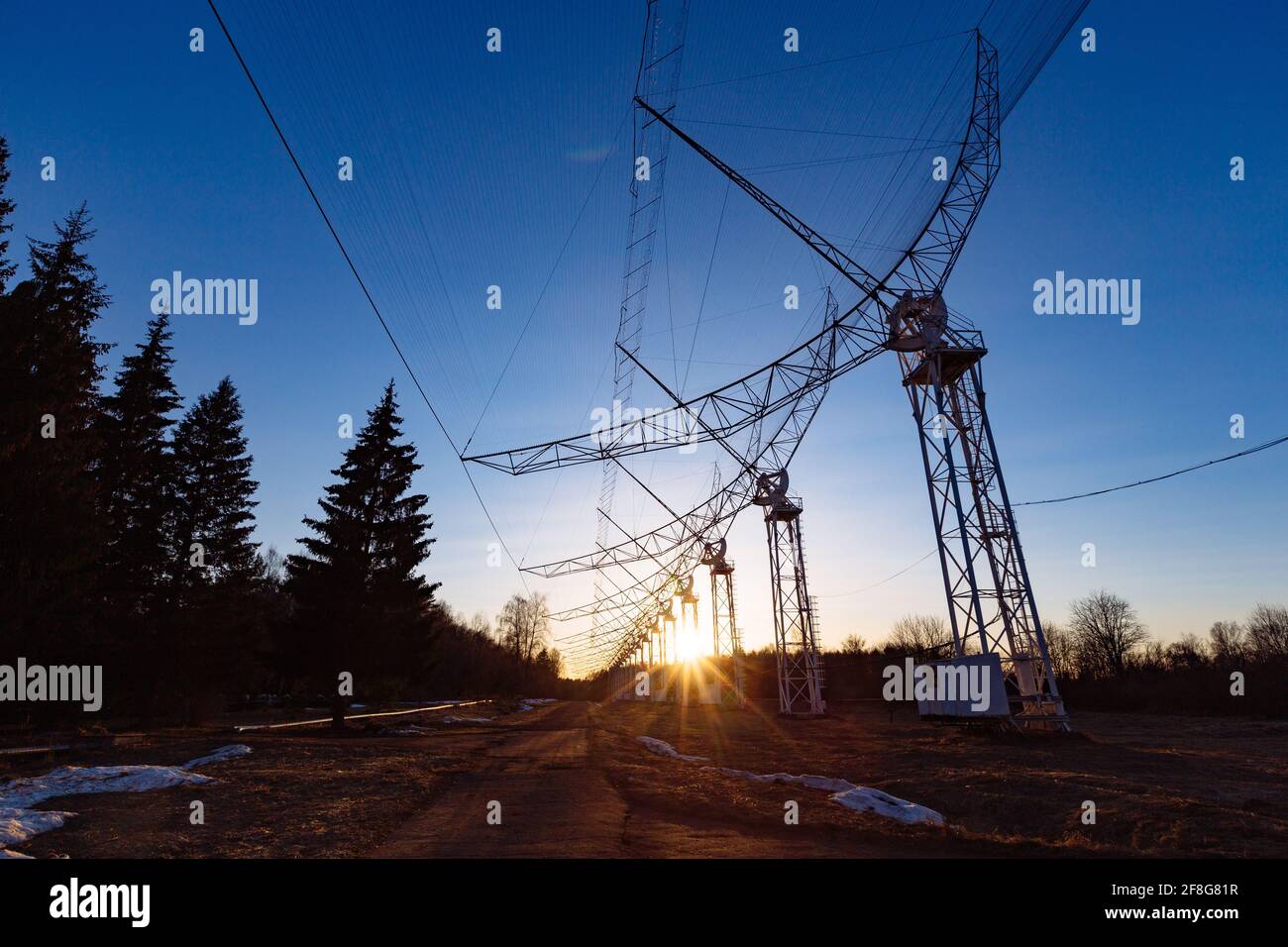 Parabolic antenna european communications satellite hi-res stock ...