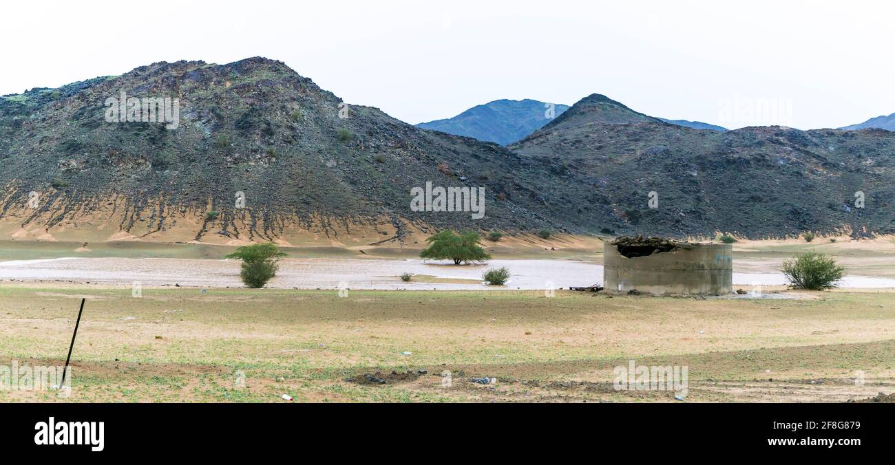 A rainy day at makkah desert, saudi arabia Stock Photo - Alamy