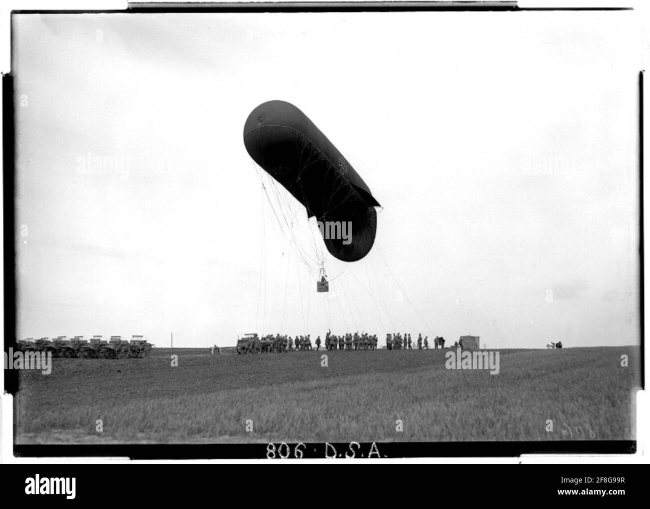 Moored balloon Black and White Stock Photos & Images - Alamy