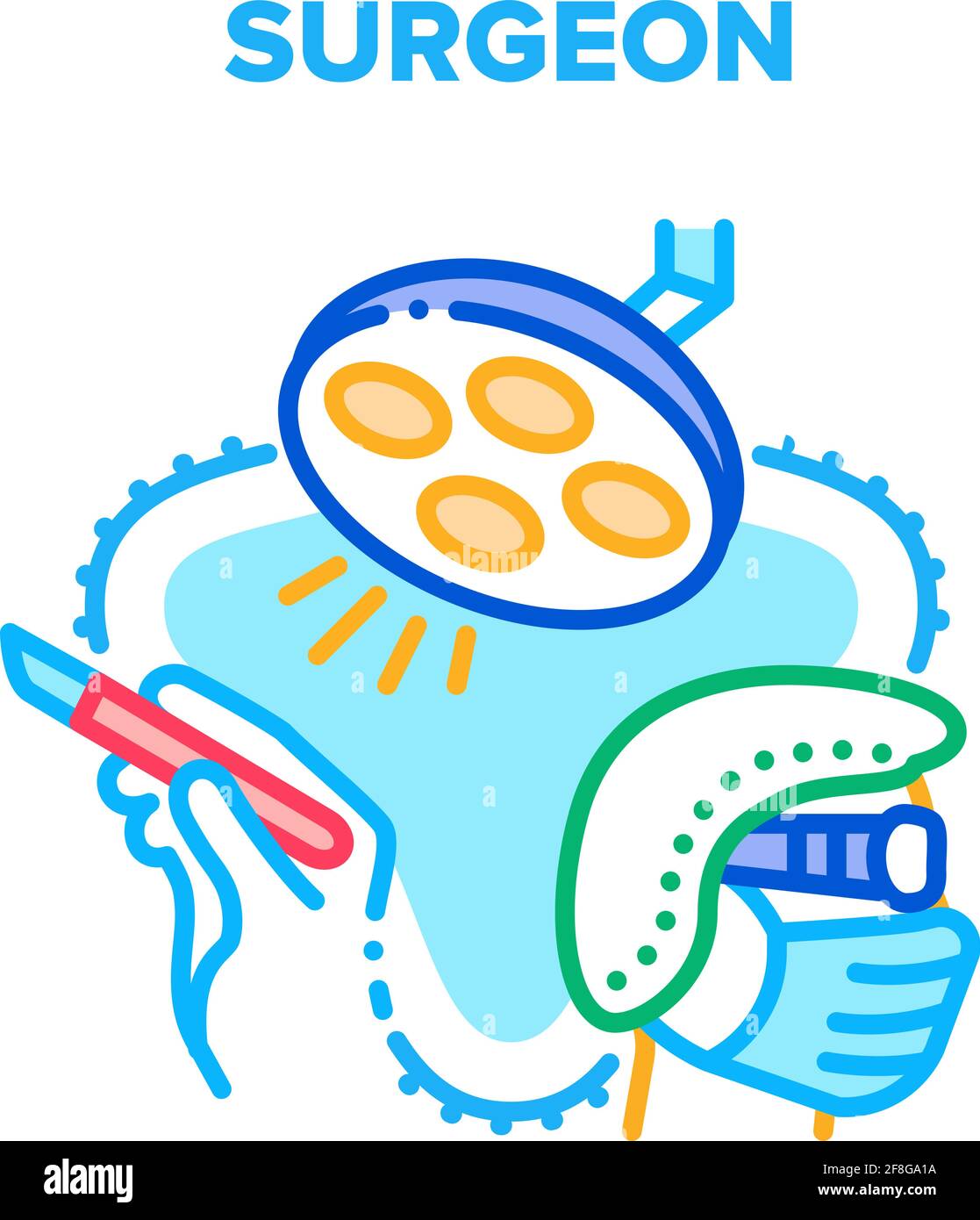 Surgeon Doctor Vector Concept Color Illustration Stock Vector Image ...