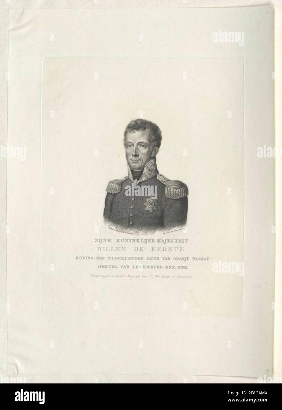 Wilhelm I, King of the Netherlands Stock Photo - Alamy