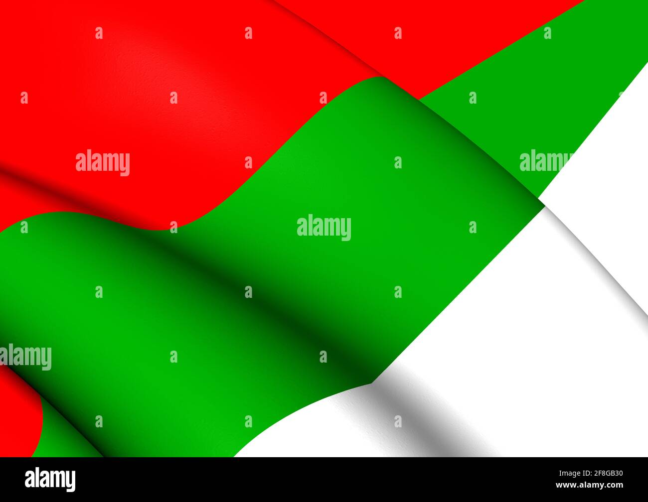 3D Flag of Tulua (Valle del Cauca), Colombia. 3D Illustration Stock ...