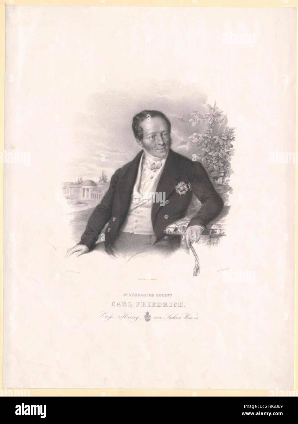 Karl Friedrich, Grand Duke of Saxony-Weimar-Eisenach Lithograph: Clarot ...