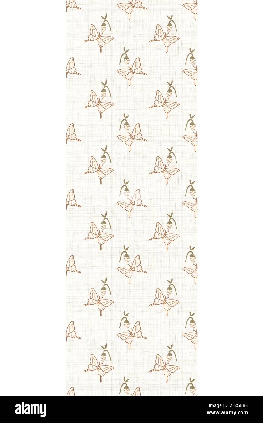 Seamless background butterfly gender neutral border. Whimsical minimal ...