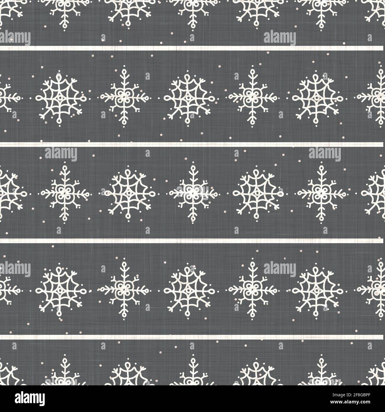 Seamless winter snowflake background pattern. Simple gender neutral ...