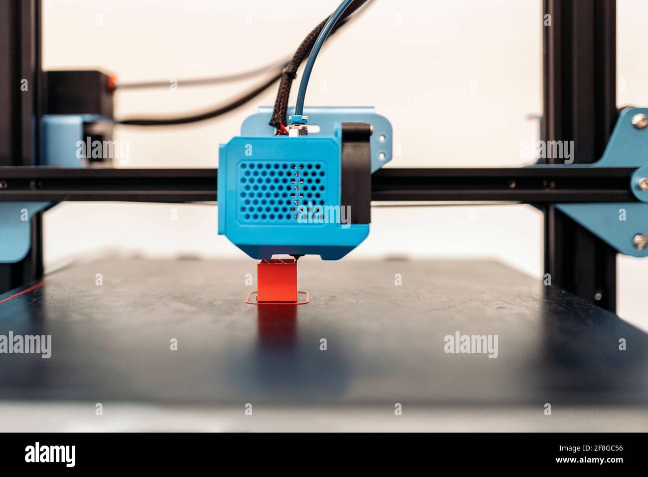 Stock photo of modern 3d printer printing cool red design Stock Photo ...
