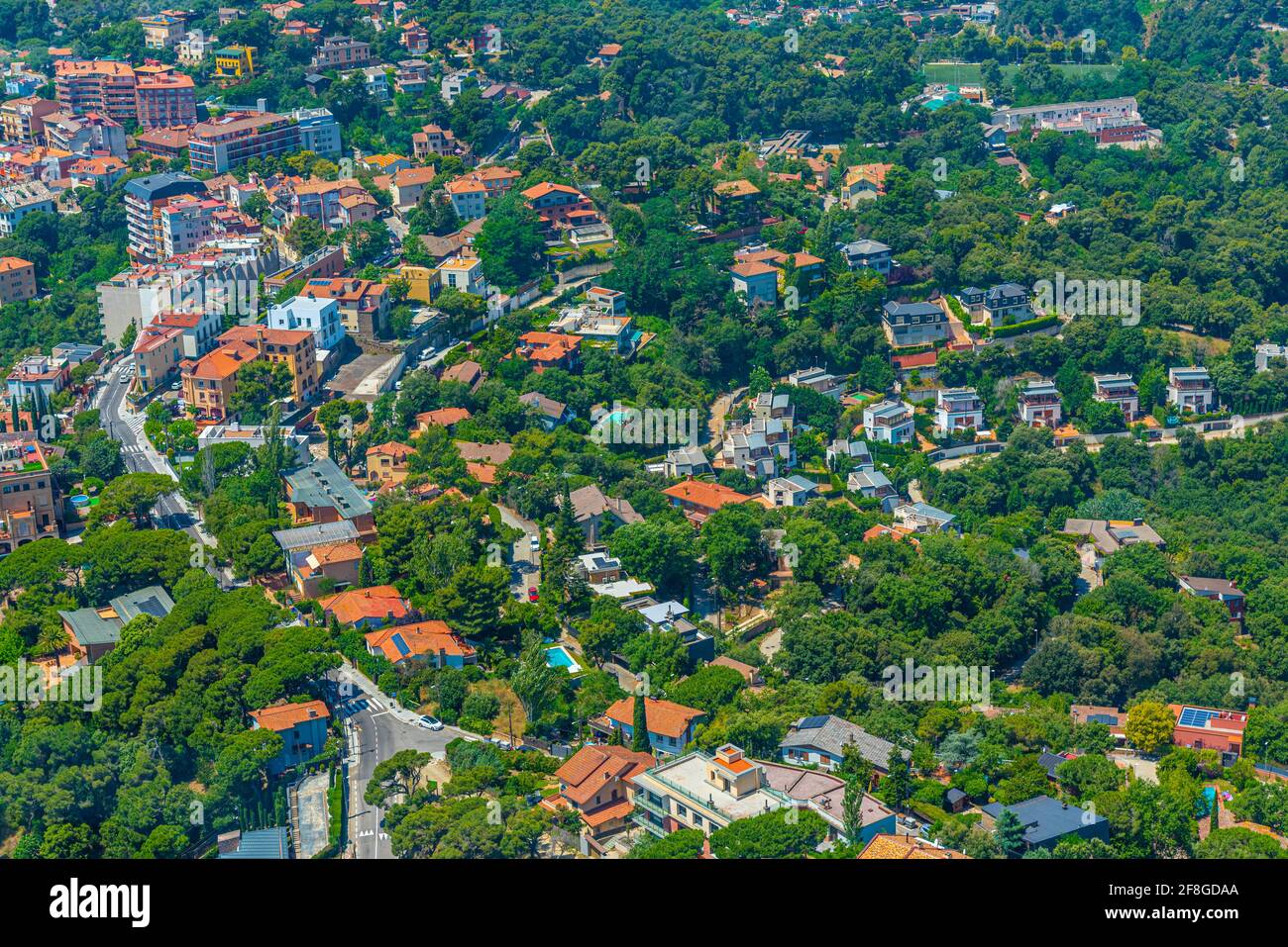 Aerial view of suburb Barcelona, Spain Stock Photo - Alamy