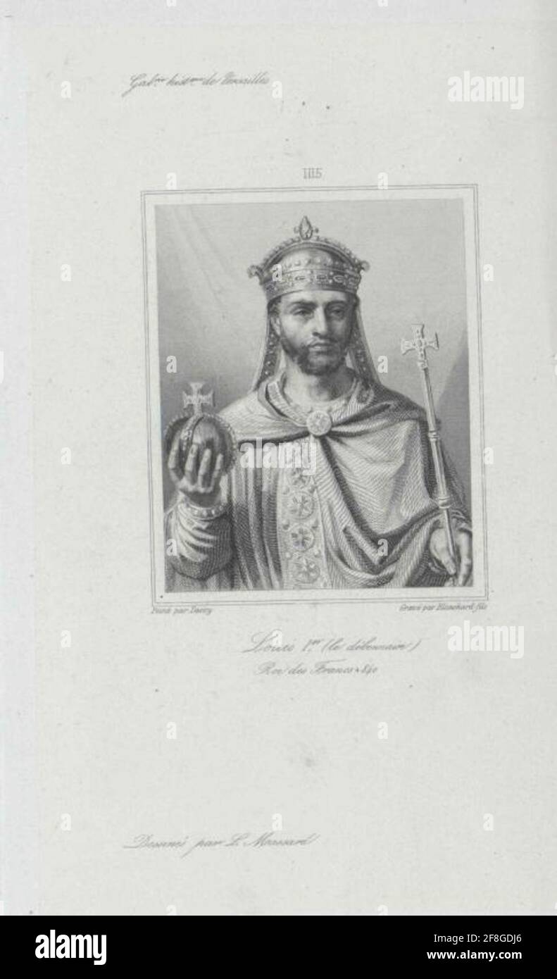 Ludwig I, the religious, Roman emperor Stock Photo - Alamy