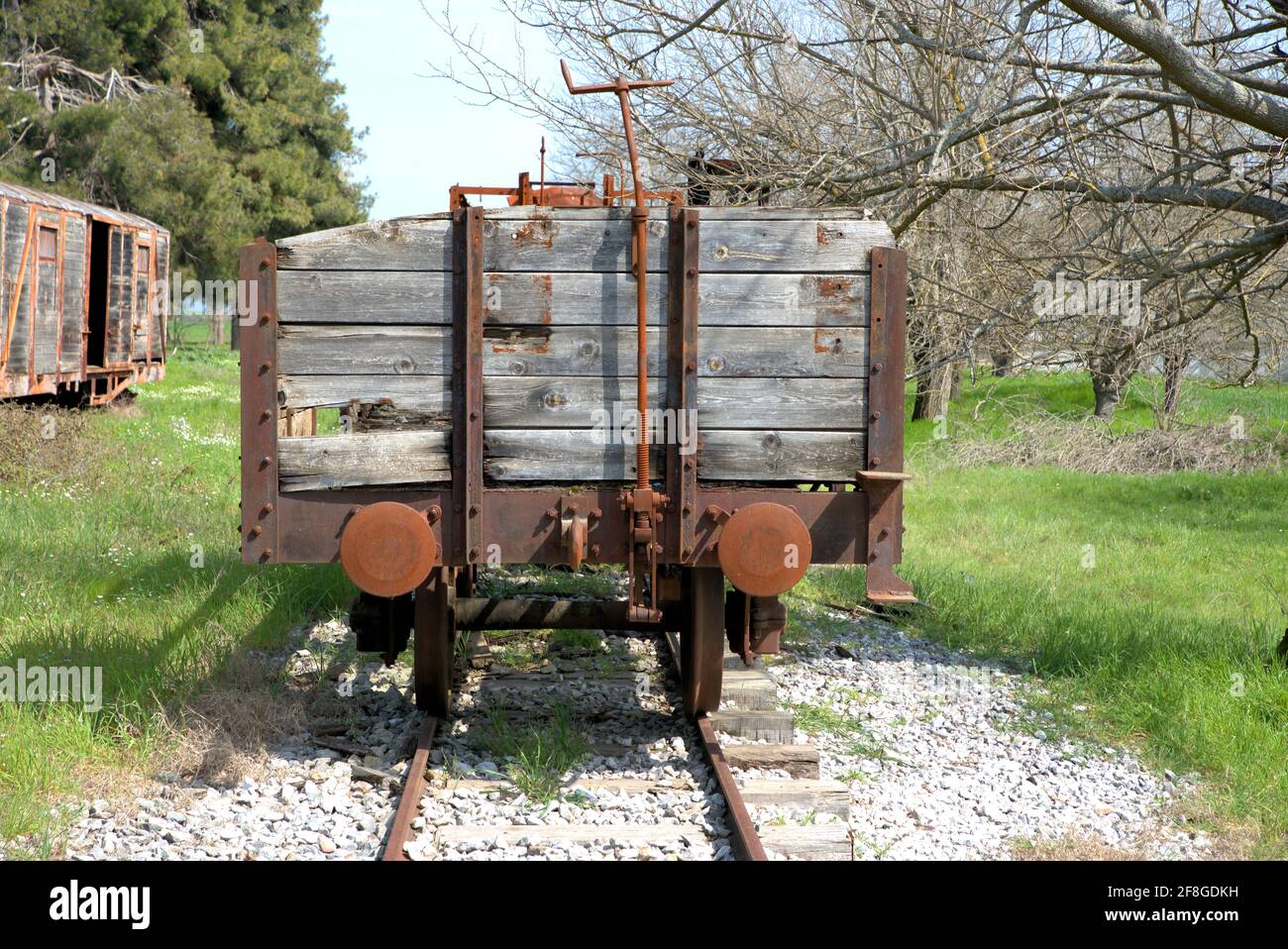 old buffer in railway carriage, hook wagon, old wagon Stock Photo - Alamy