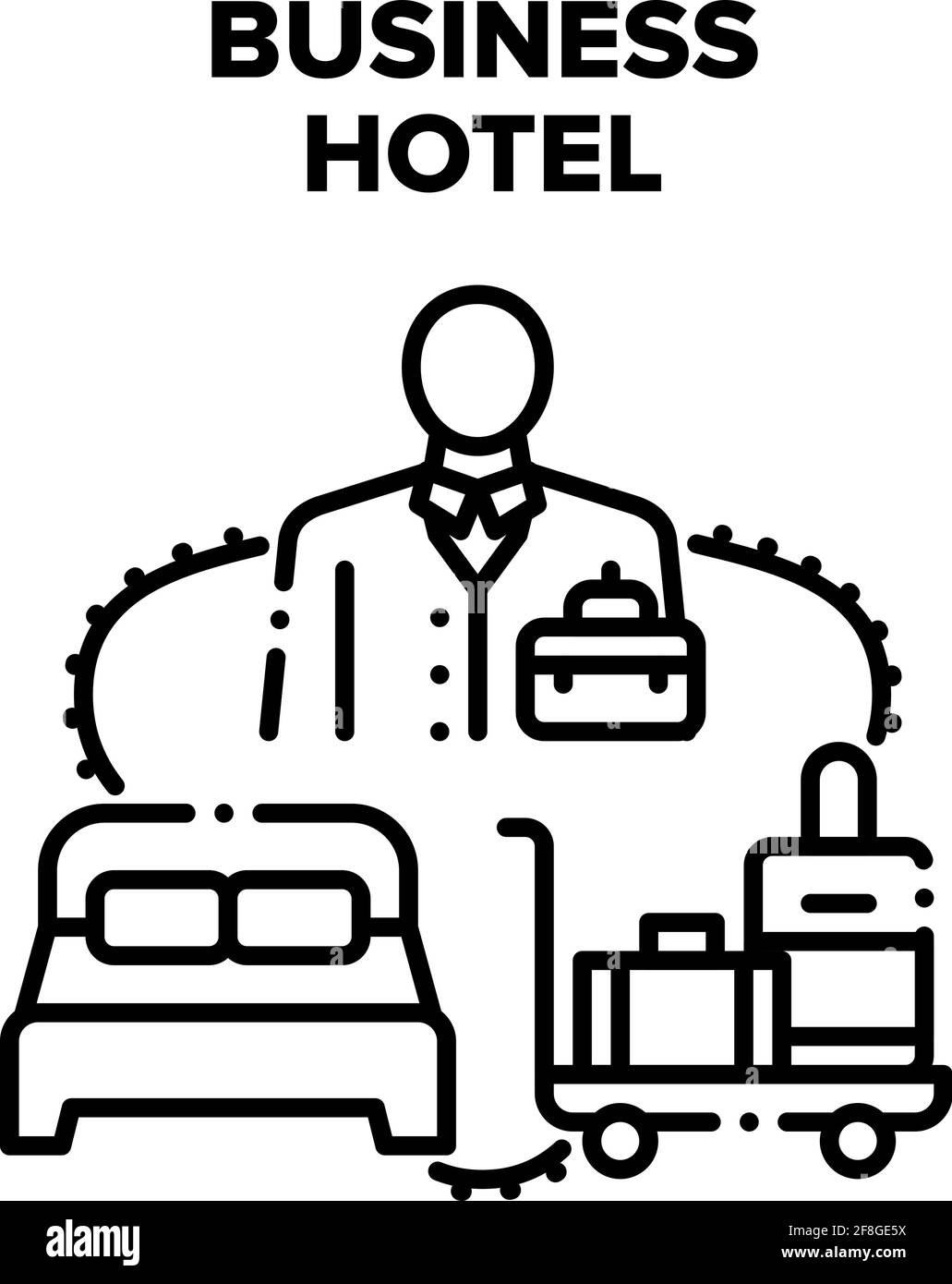 Business Hotel Vector Black Illustration Stock Vector Image & Art - Alamy