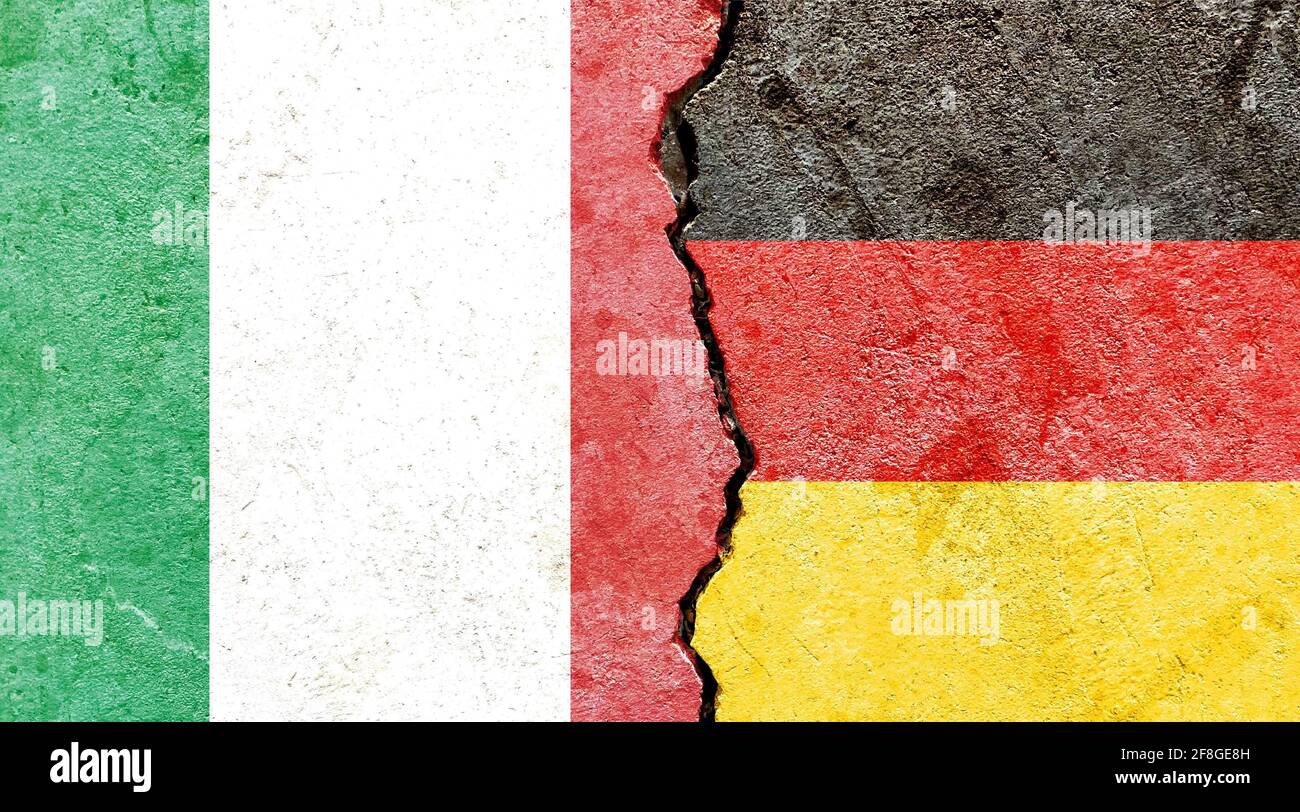 Flags italy germany painted hi-res stock photography and images - Alamy