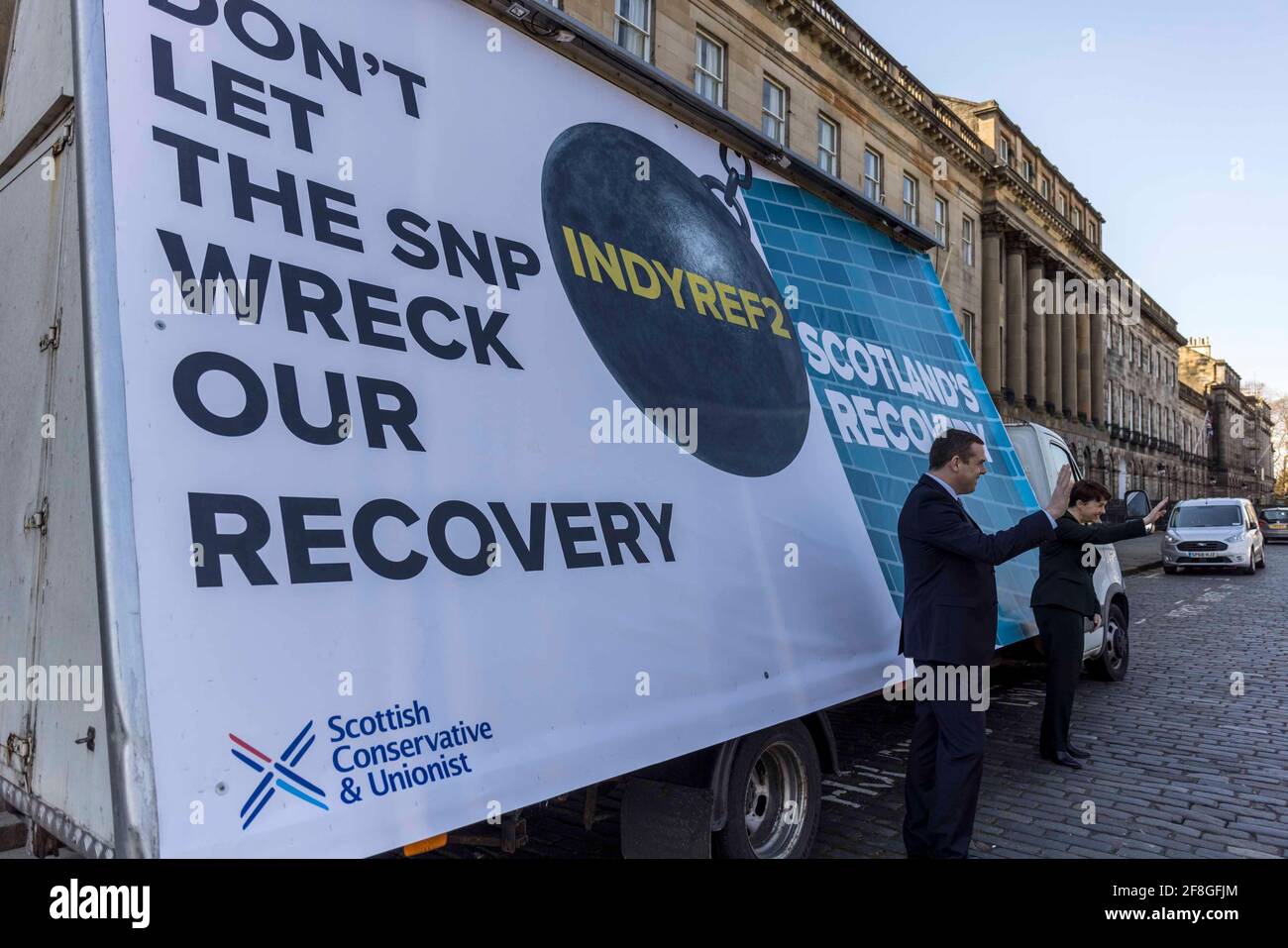 Edinburgh, United Kingdom. 14 April, 2021 Pictured: Douglas Ross is ...