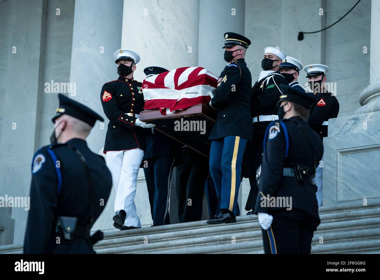 WASHINGTON, DC - APRIL 13: The casket of Capitol Police Officer William ...