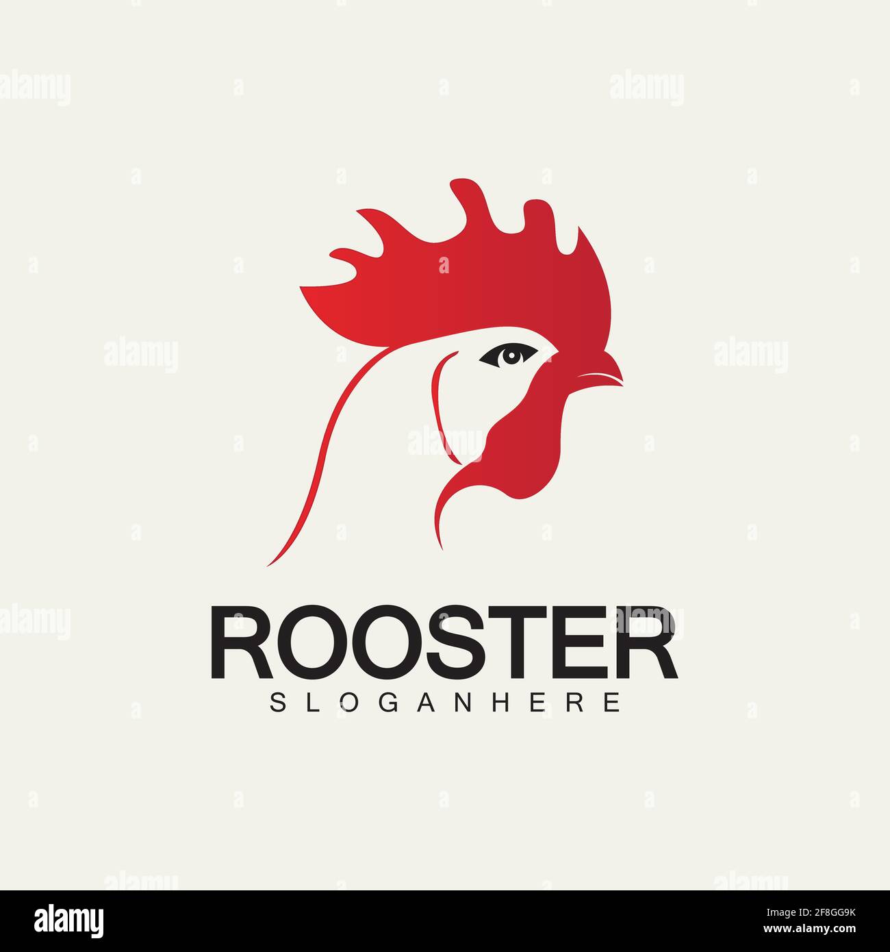 Rooster head logo vector icon symbol illustration design.Rooster ...