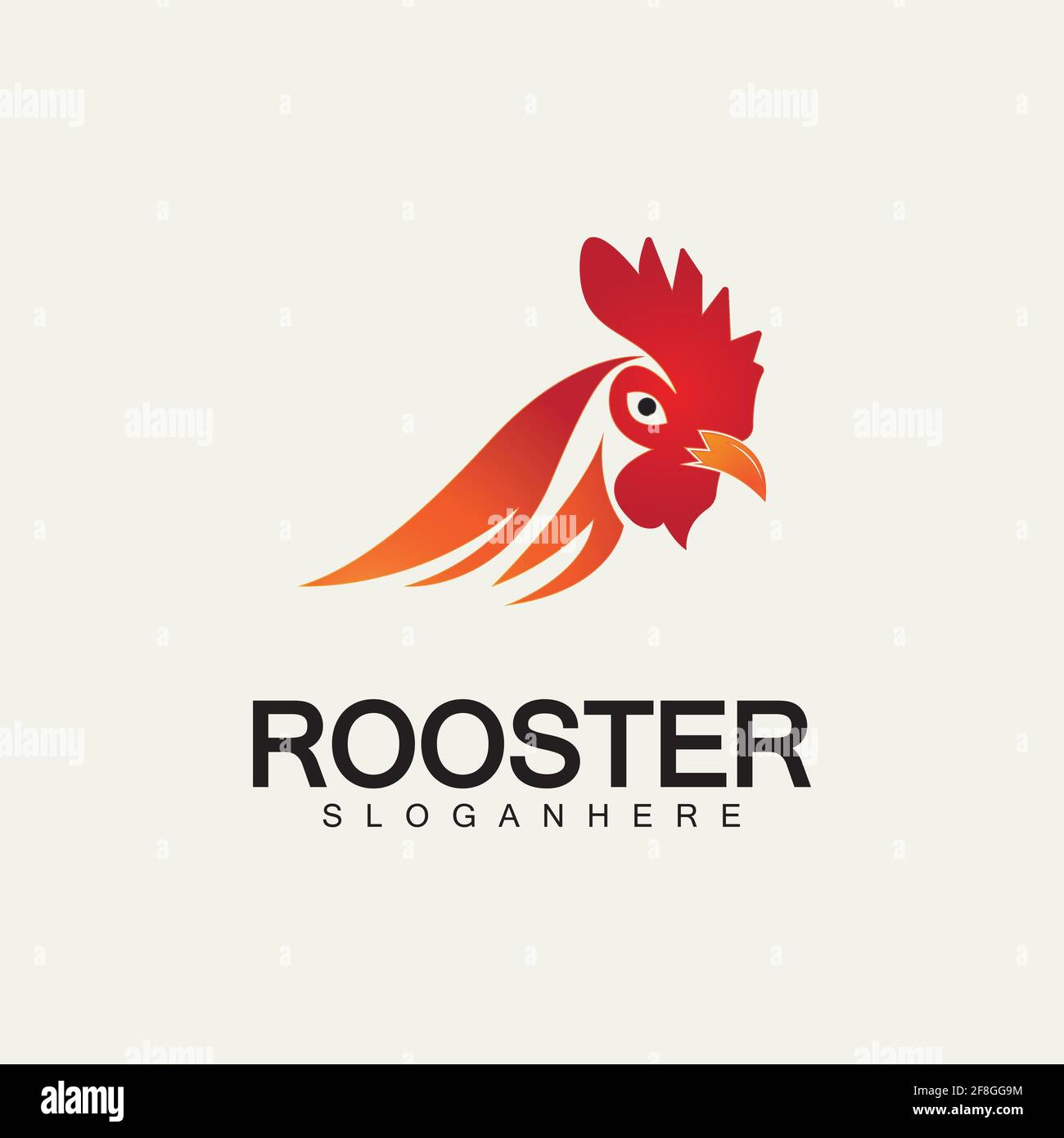 Rooster head logo vector icon symbol illustration design.Rooster ...