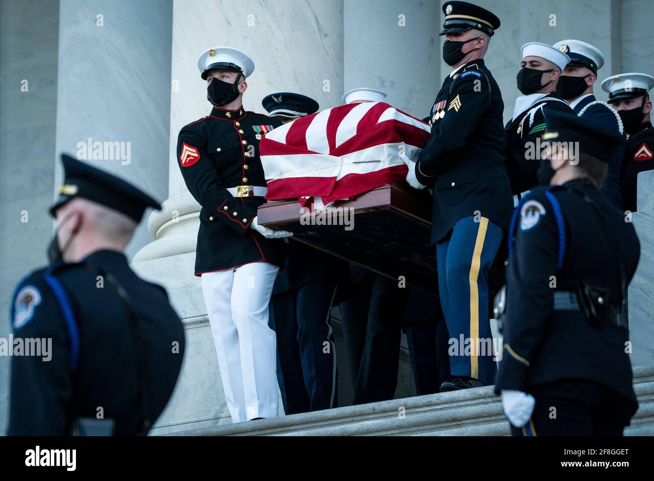WASHINGTON, DC - APRIL 13: The casket of Capitol Police Officer William ...