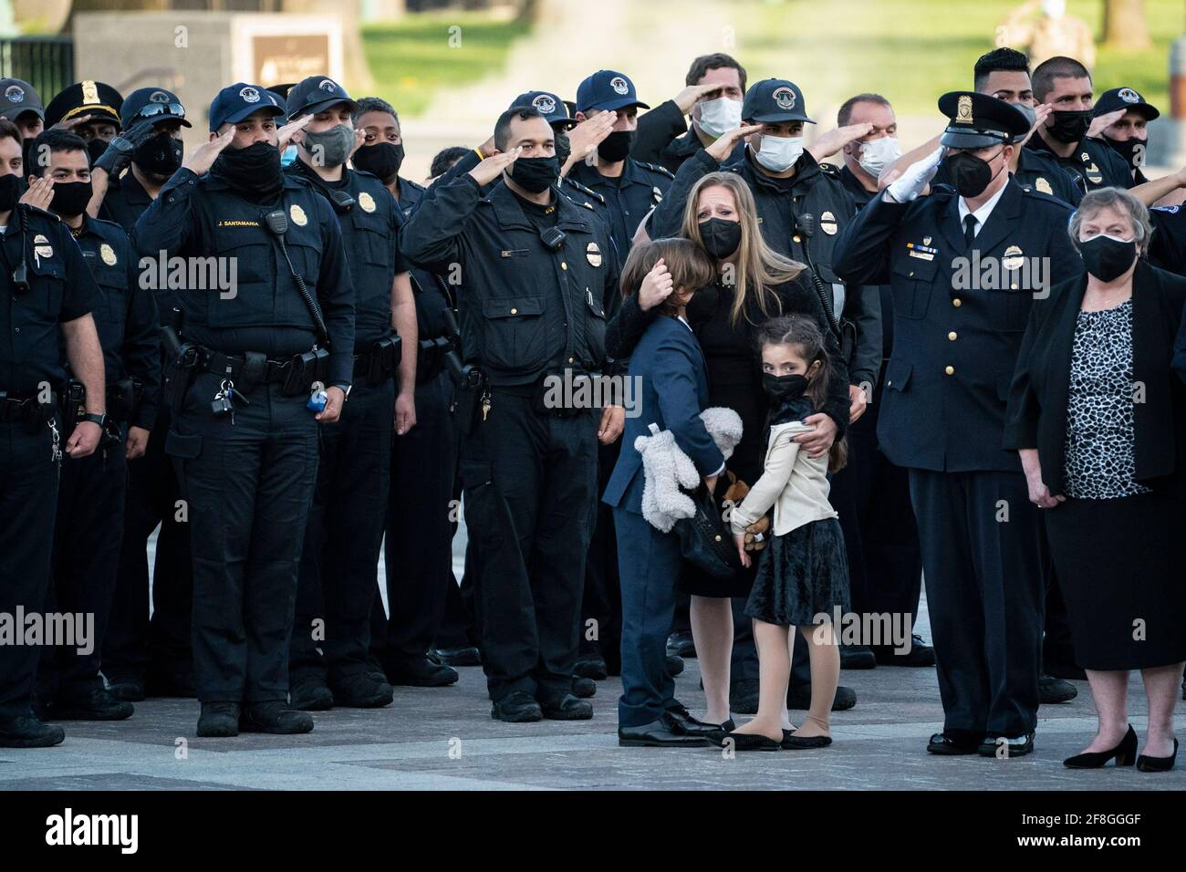WASHINGTON, DC - APRIL 13: Family members watch and react as Capitol ...