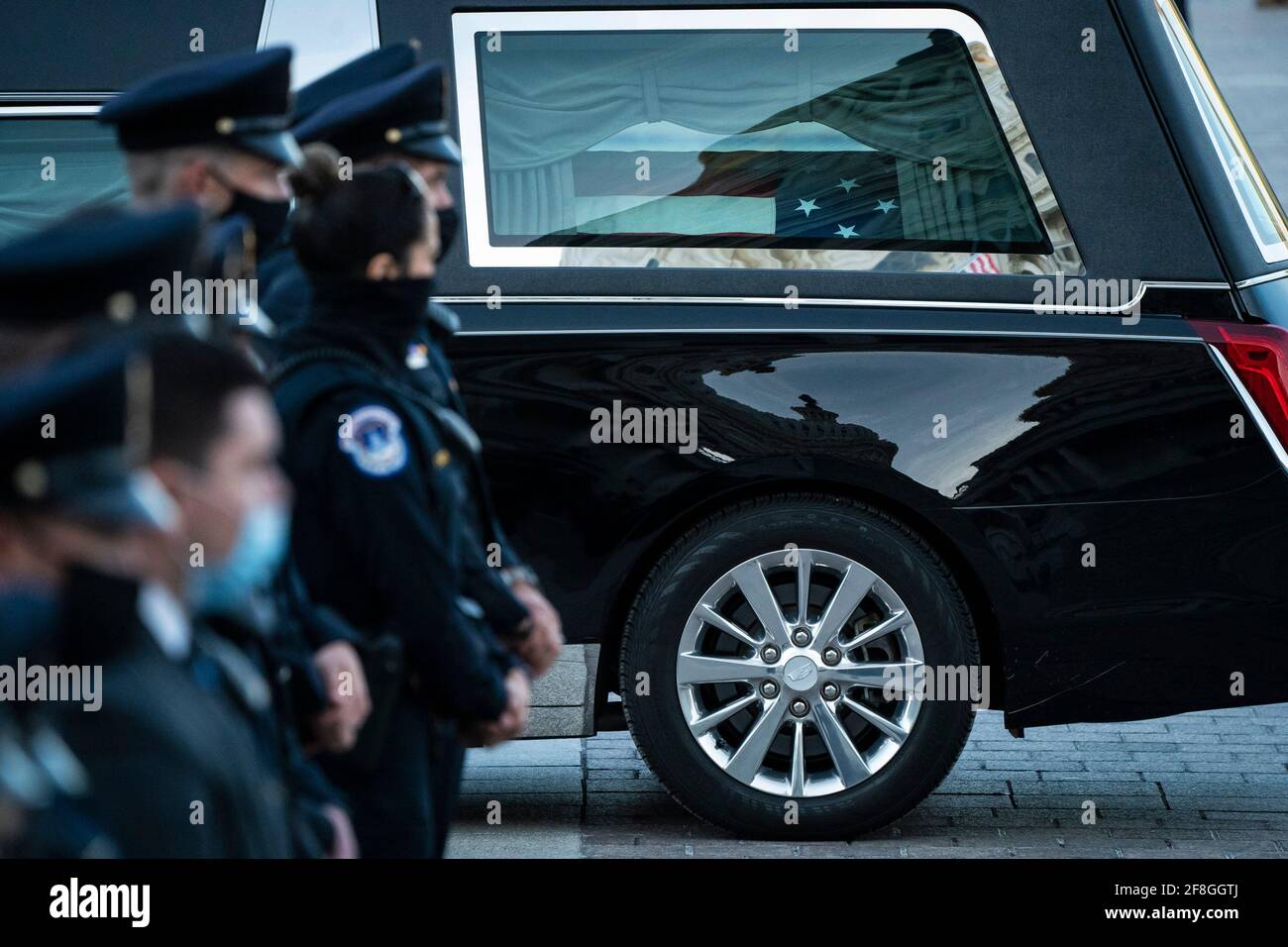 WASHINGTON, DC - APRIL 13: The casket of Capitol Police Officer William ...