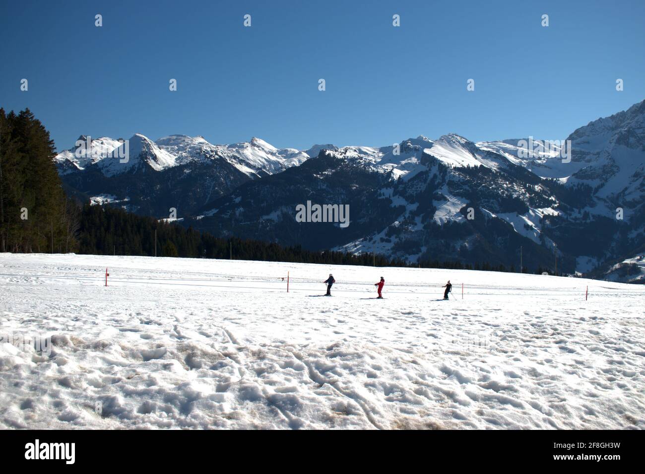 Alpine winter scenery in Amden in Switzerland 21.2.2021 Stock Photo - Alamy