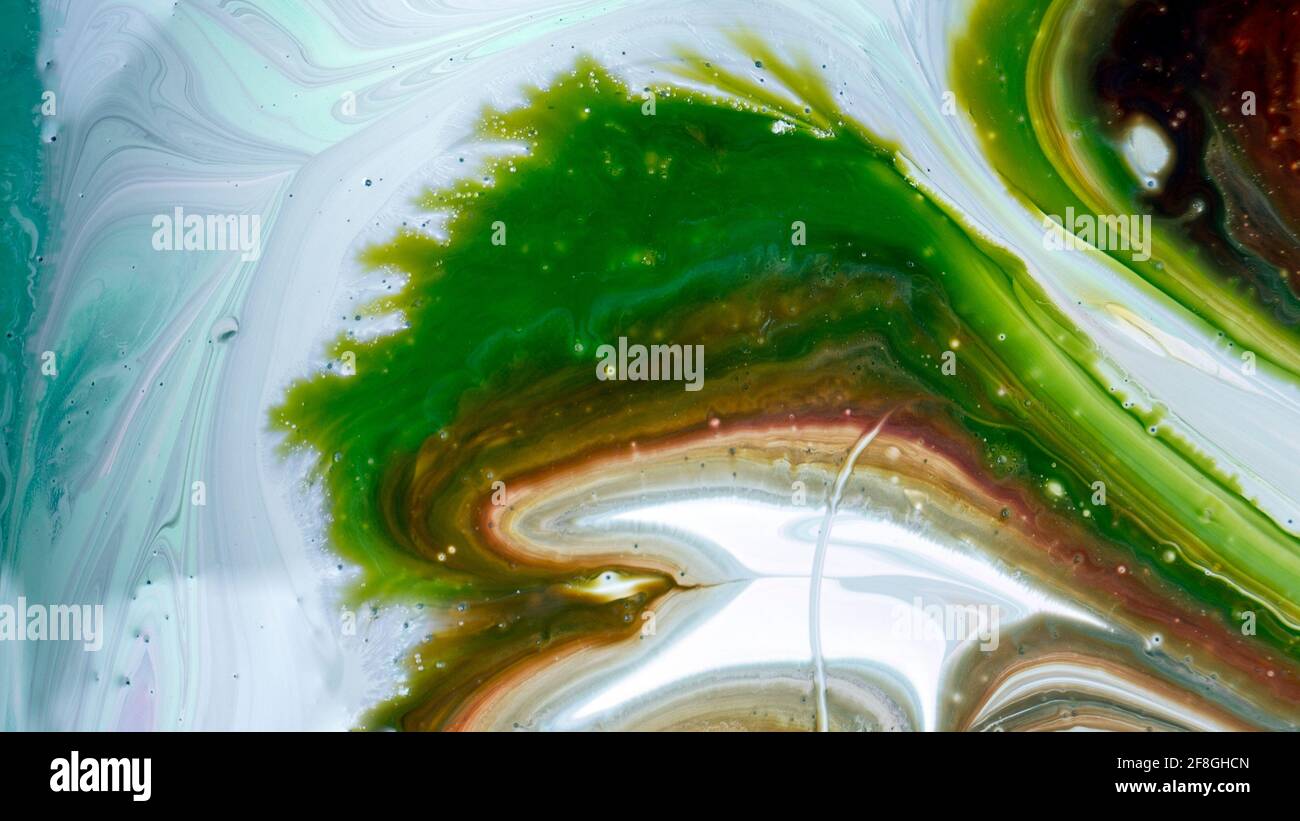 The colors of the aqueous ink are translucent. Abstract multicolored ...