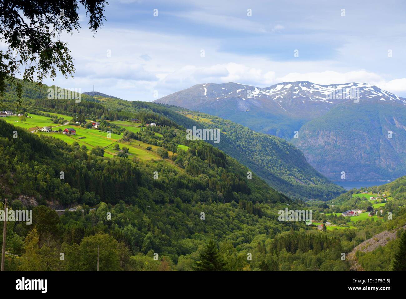 More og Romsdal region in Norway. Eidsdal valley landscape. Summer in ...