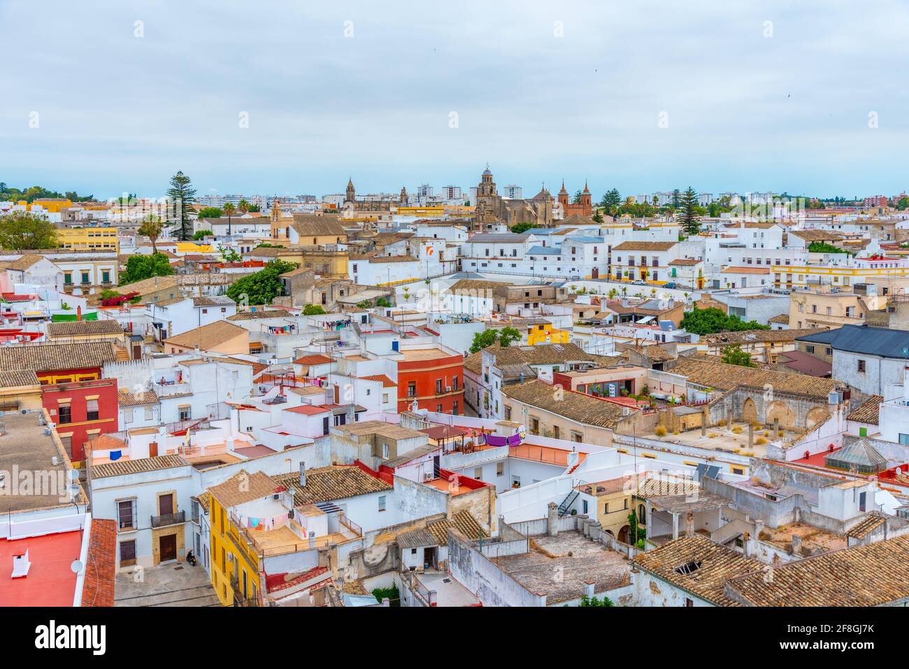 Aerial view of Jerez de la Frontera town in Spain Stock Photo - Alamy
