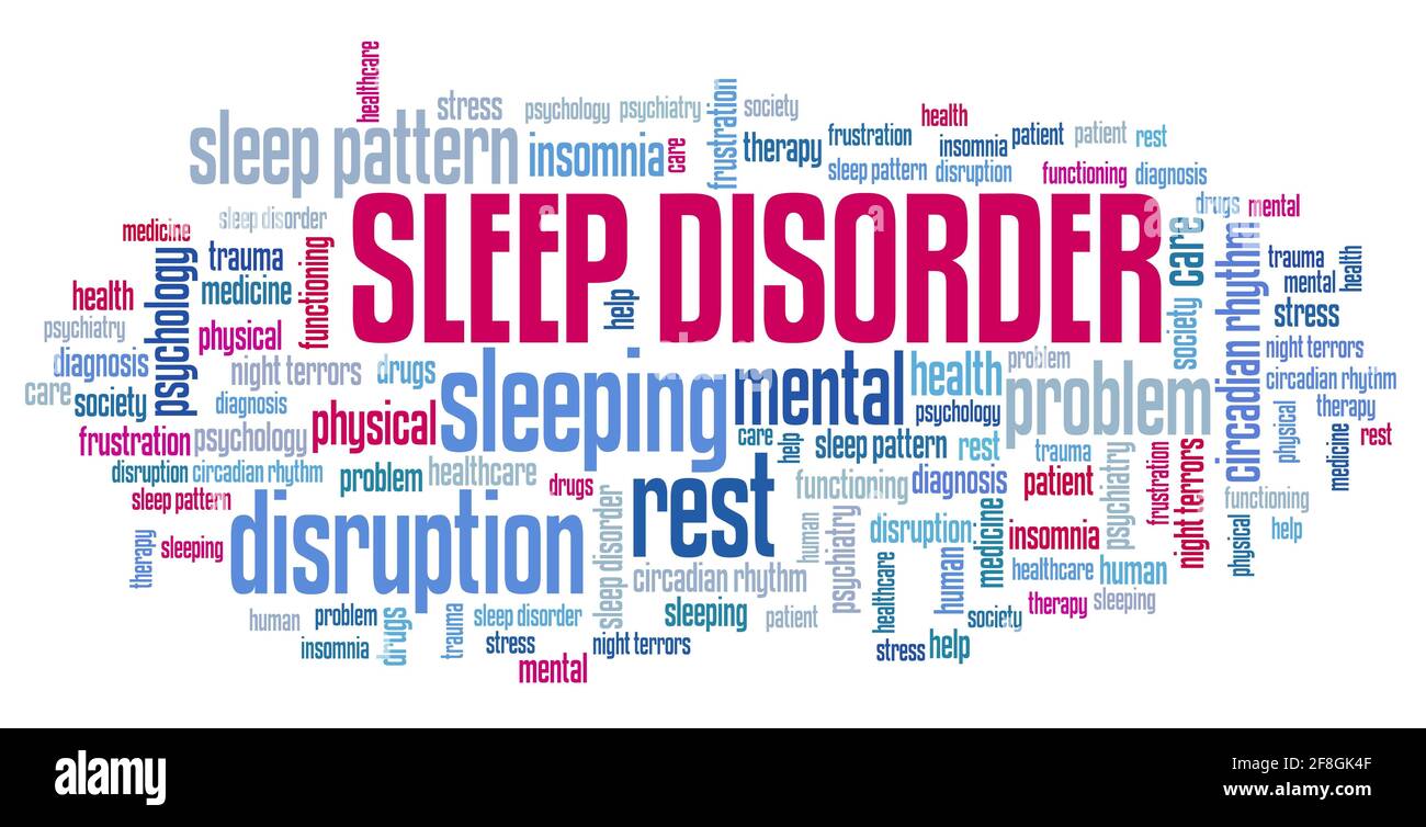 Sleep disorder concepts word cloud. Sleeping health keywords ...