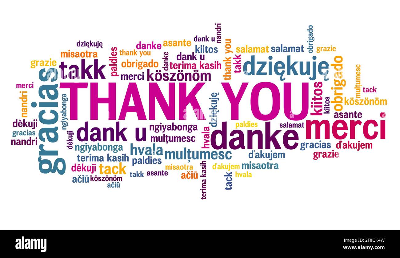 Thank you message graphics. International thank you sign in many ...