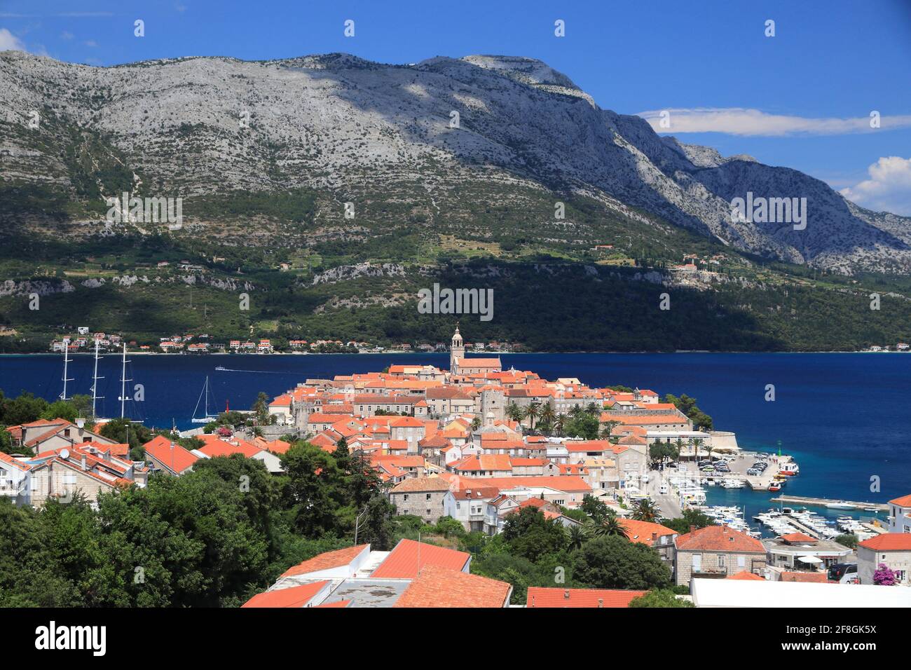 Croatia Korcula Town. Medieval fortified city on Korcula island Stock ...