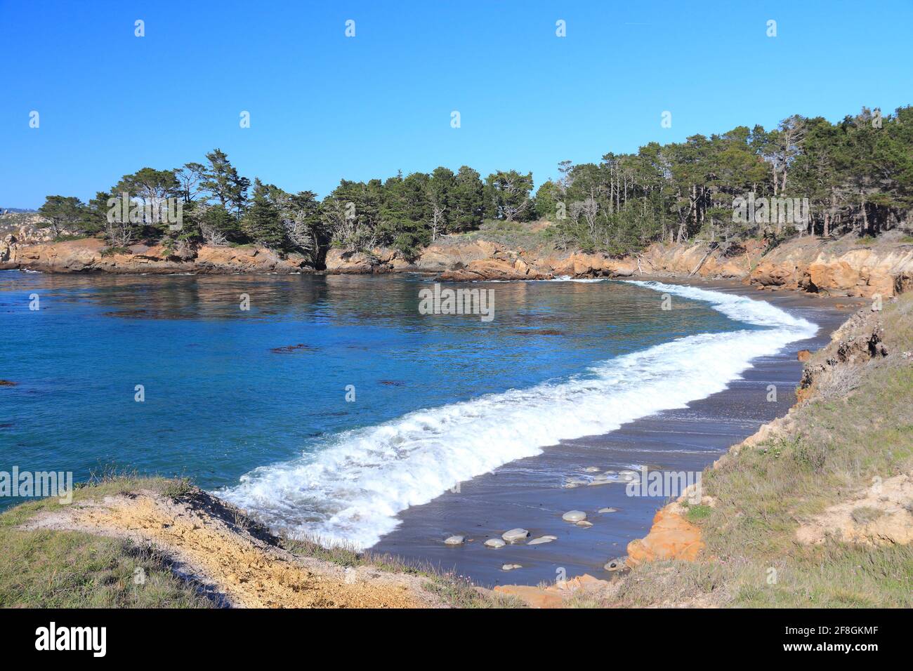 Point Lobos State Reserve - California landscape. Pacific coast of Big ...