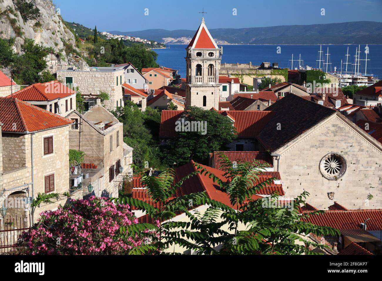 Omis, Croatia. Travel destinations of Croatia. Townscape of Omis Stock ...