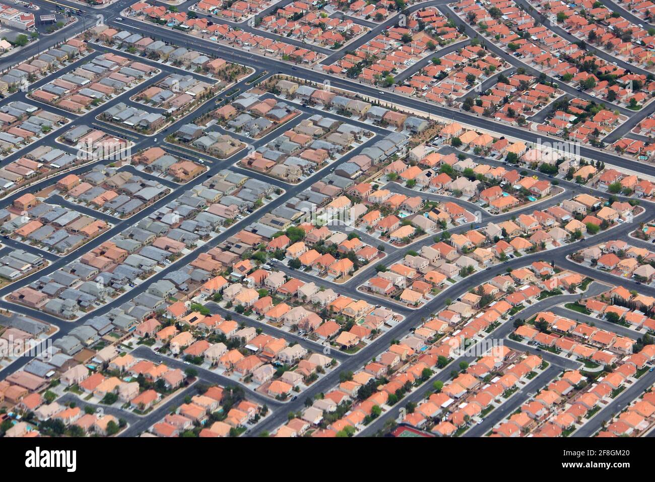 Suburbia in the USA - suburban neighborhoods in Las Vegas, Nevada Stock ...