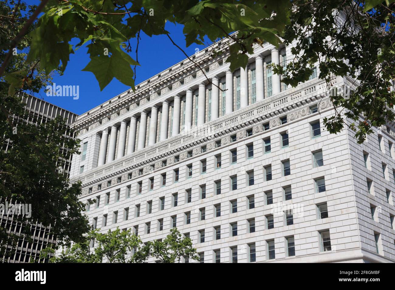 Los Angeles Civic Center. Hall of Justice in Los Angeles. The building ...