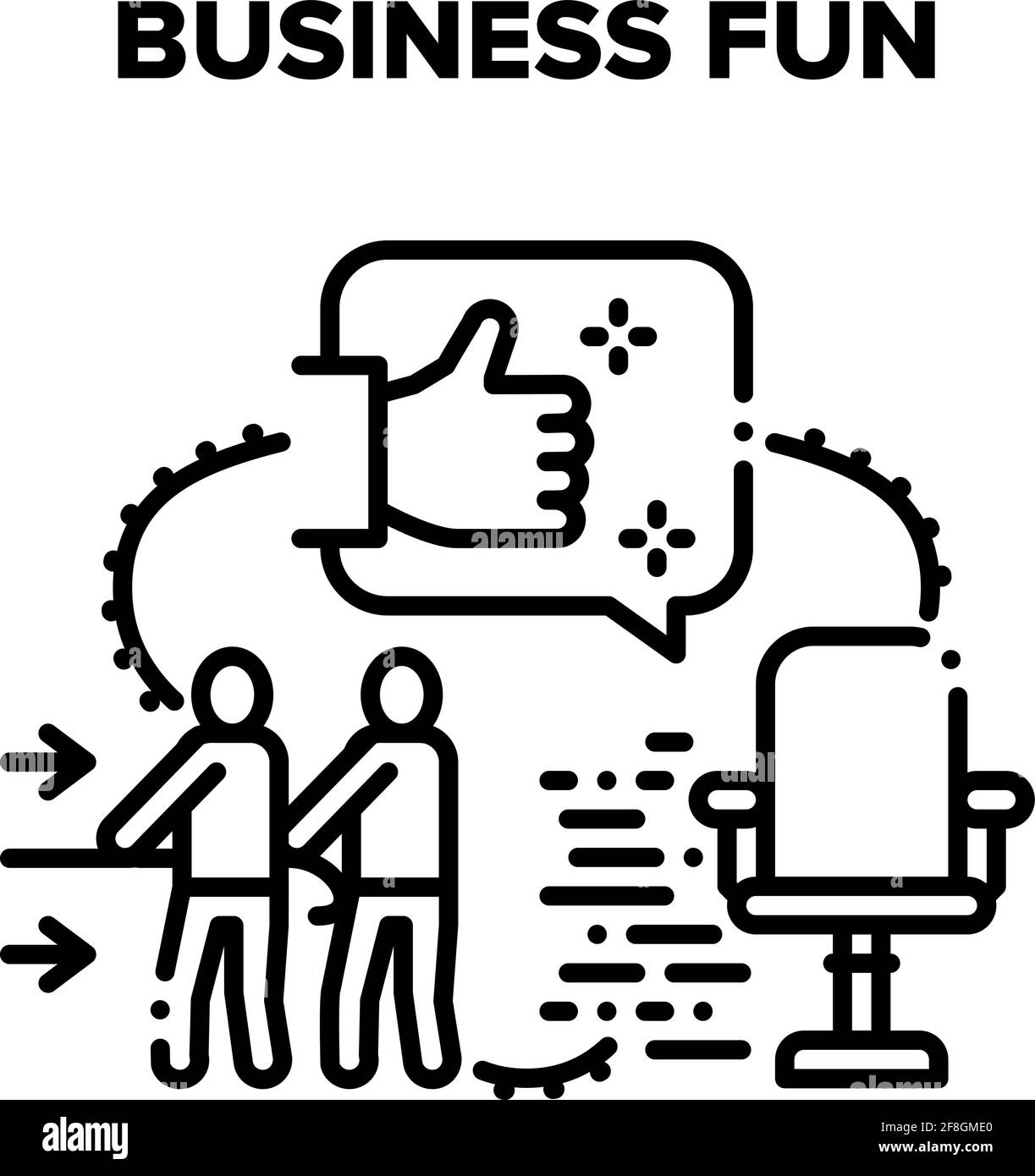 Business Fun Vector Black Illustration Stock Vector Image & Art - Alamy