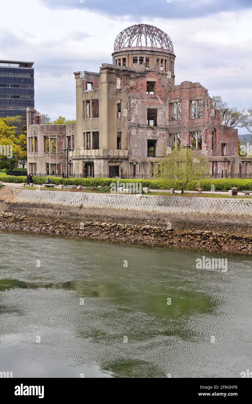 Atomic Bomb Dome in Hiroshima. Building destroyed by the atomic bomb in ...