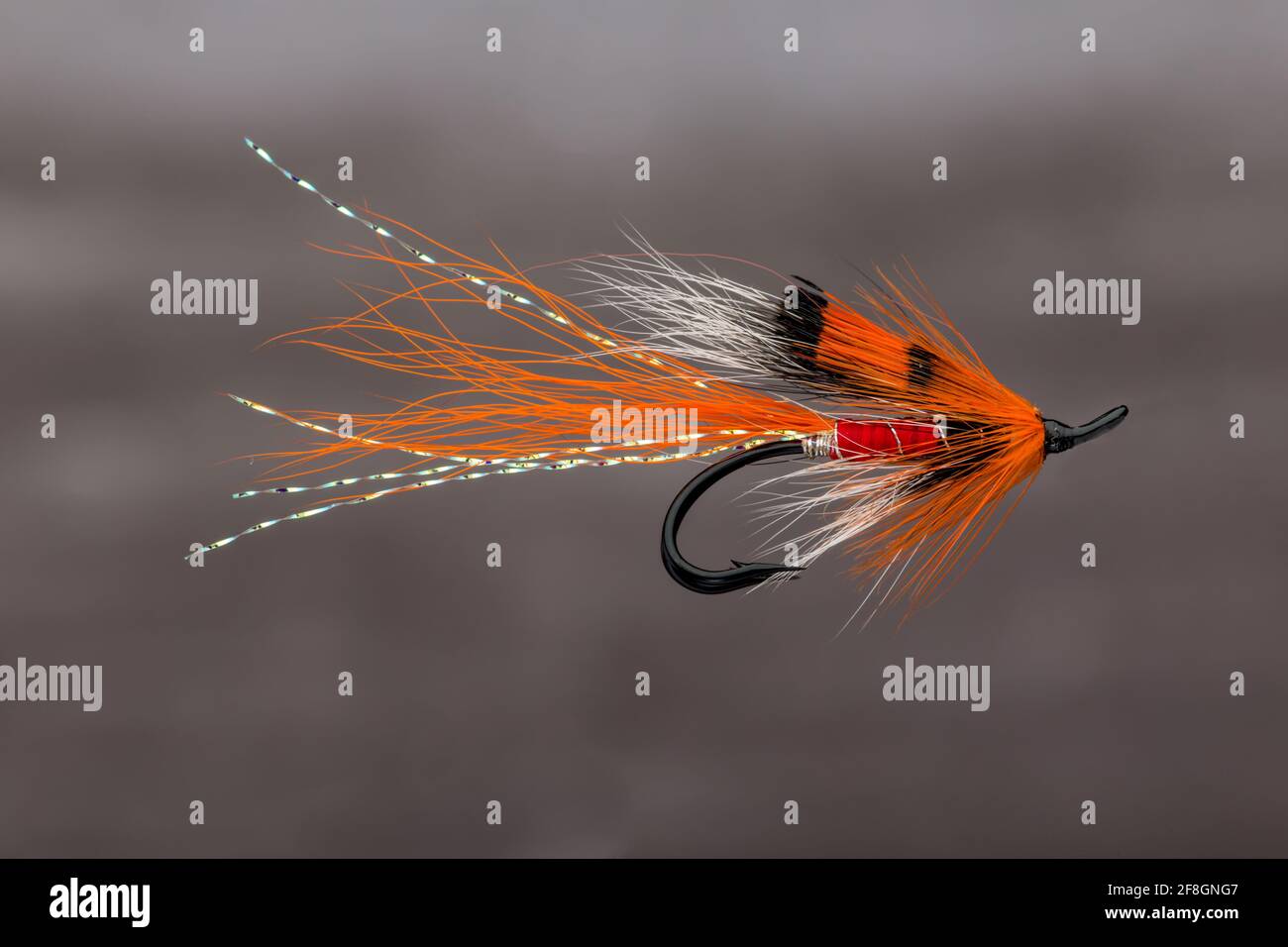 Atlantic Salmon fishing fly an Ally's Original Orange double Shrimp fly ...