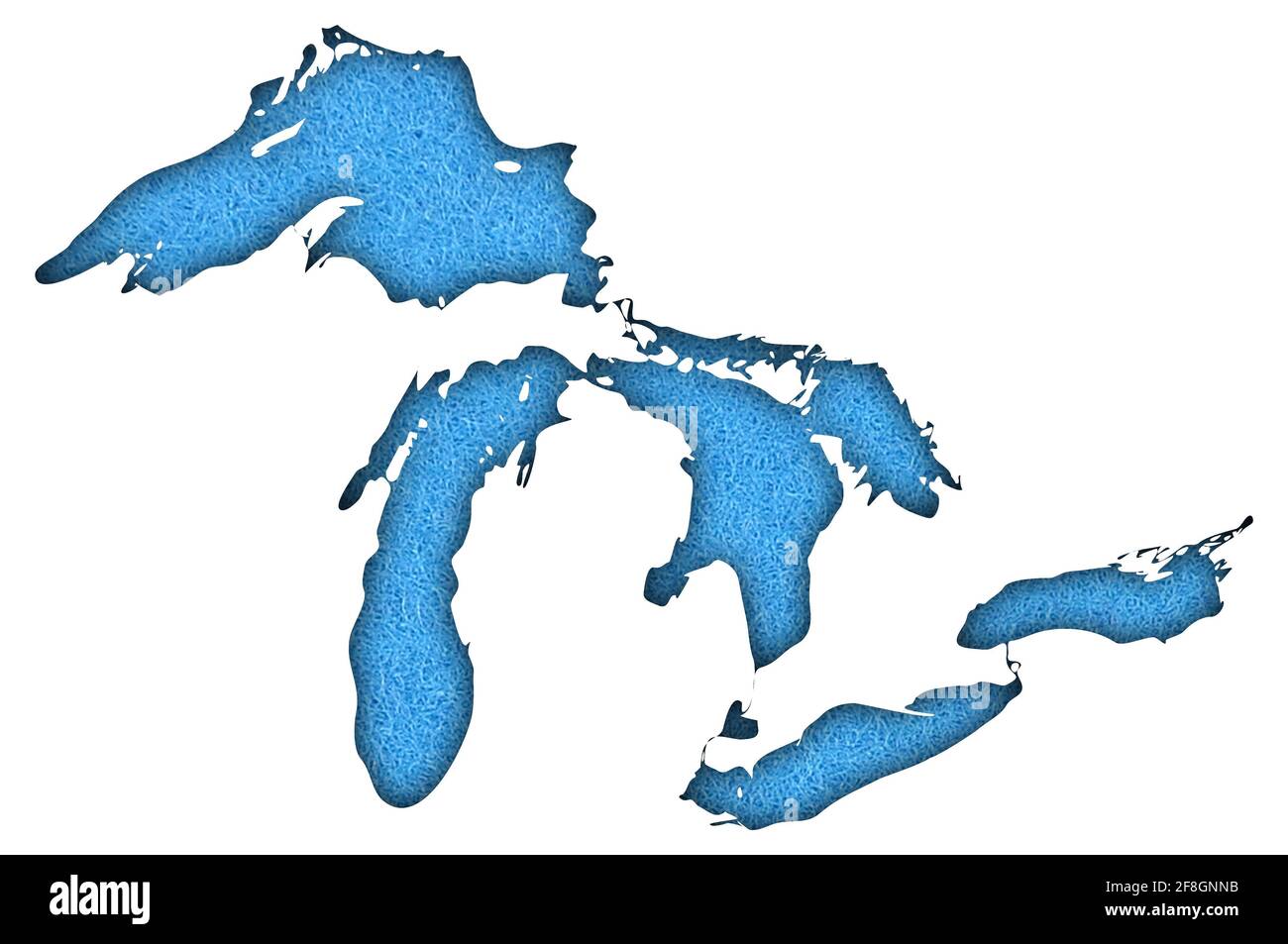 Us great lakes map Cut Out Stock Images & Pictures - Alamy