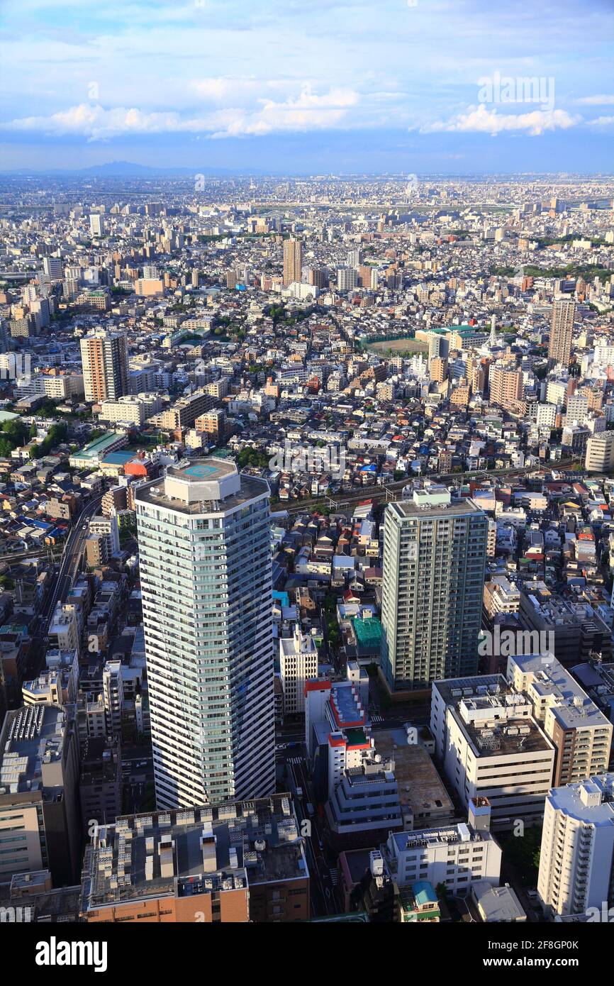 Tokyo city skyline, Japan. Looking from Toshima towards Kita Ward Stock ...