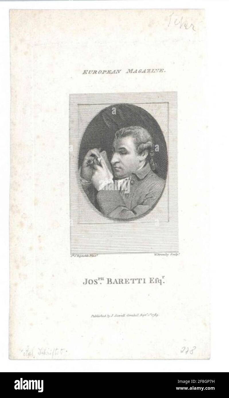 Baretti, Giuseppe Stock Photo - Alamy
