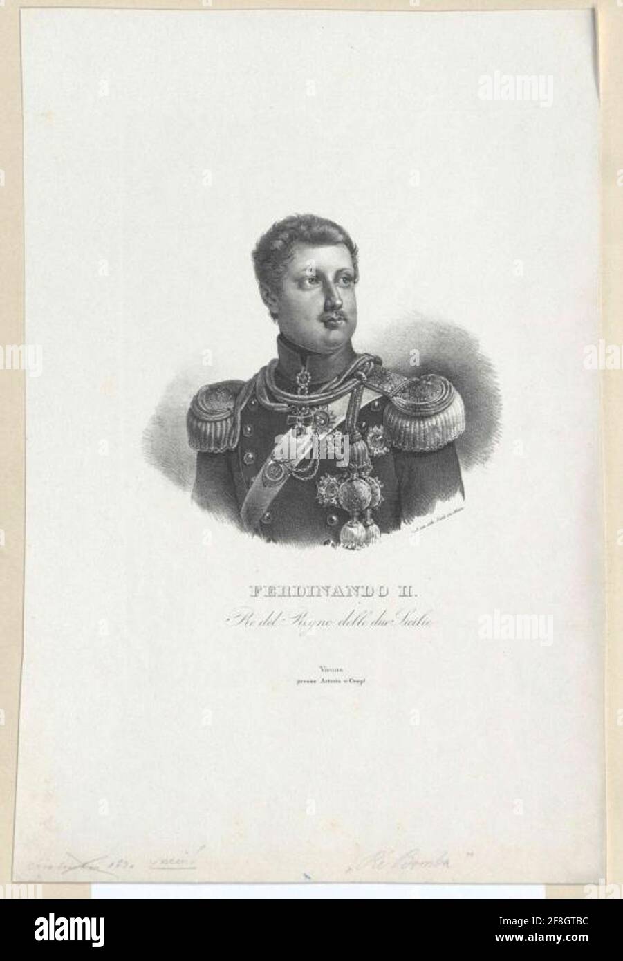 Ferdinand II., King of both Sicily Stock Photo - Alamy