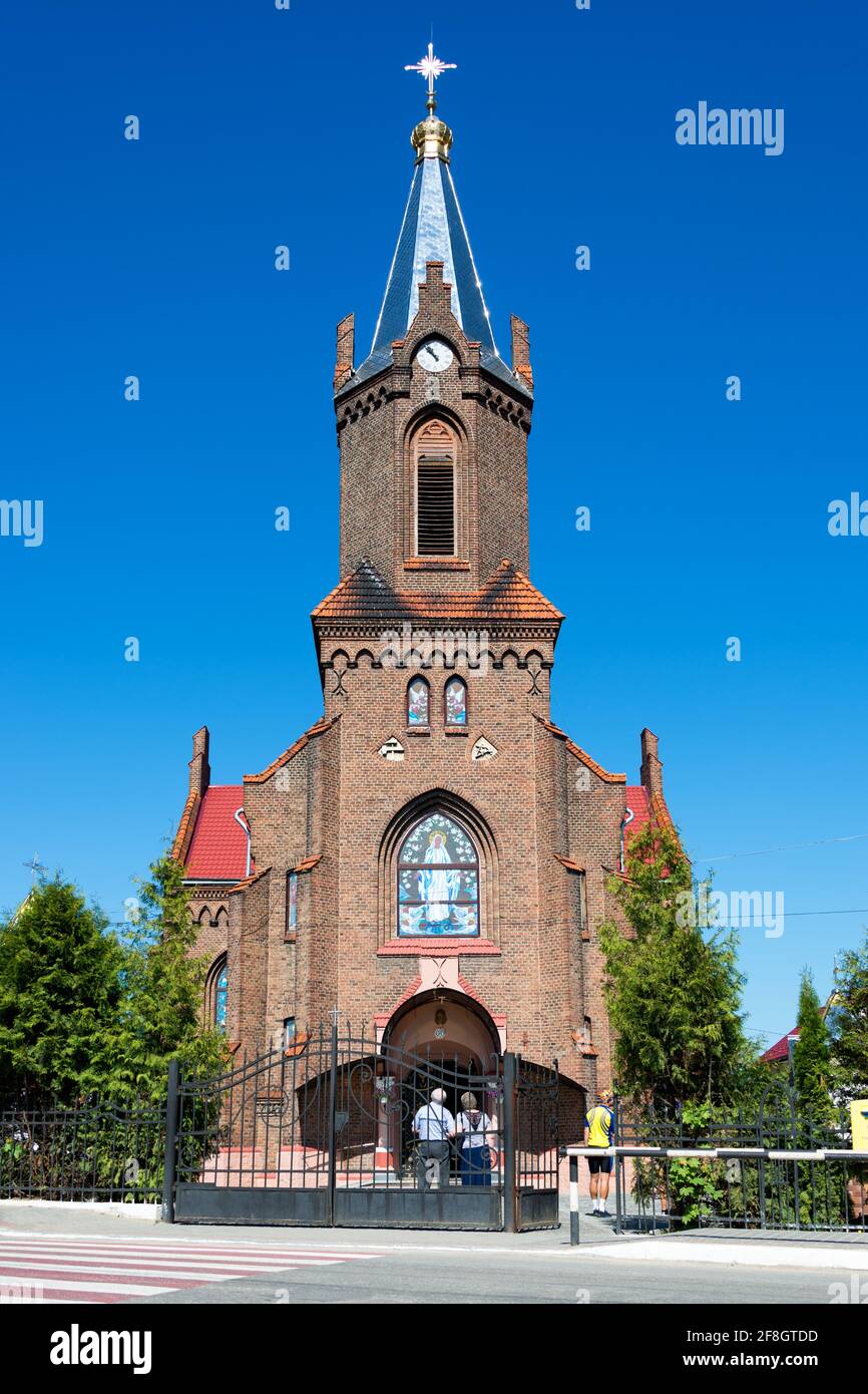 Catholic Church on the square Stock Photo - Alamy