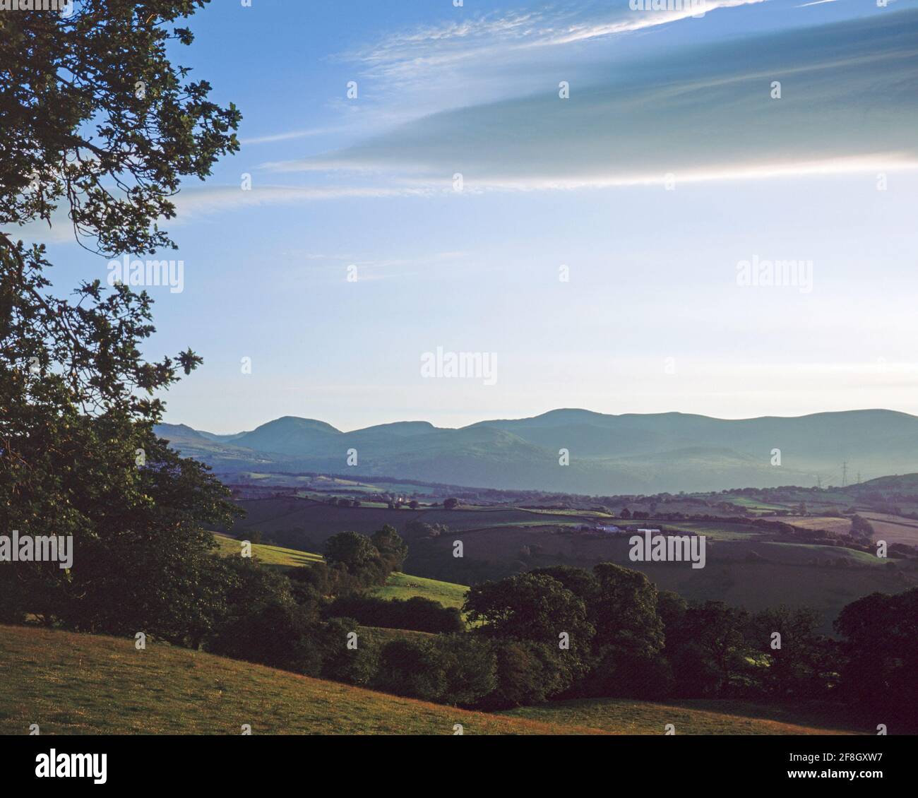 Summer evening the Conwy Valley Snowdonia North Wales Stock Photo - Alamy
