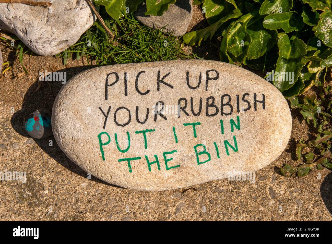 Picking up litter on a beach hi-res stock photography and images - Alamy